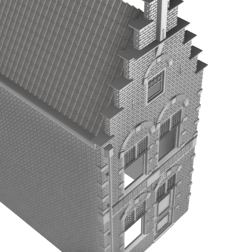 🏠 1/87 H0 scale Dutch House with Stepped Gable - Model Train Scenery ...
