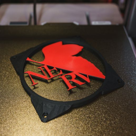 Archivo 3MF Evangelion Nerv Leaf Cubierta de rejilla de ventilador de ...