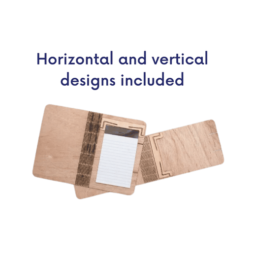 📓 Live Hinge Notebook Cover SVG 3x5 Pocket Journal・ 3D File for CNC ...