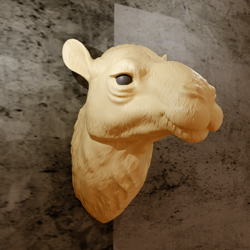 🐪 camel head wall mount stl・ STL File for 3D printing・Cults