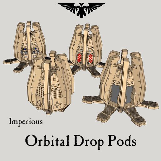 💧 6mm & 8mm Orbital Drop Pods・ 3D File for 3D printing・Cults