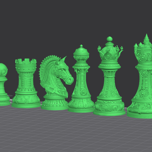 ♟️ Mechanical Chess Set – Precision 3D Printable OBJ Models・ OBJ File ...