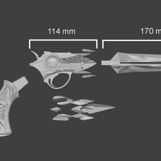 🔫 Carlotta Weapon - Wuthering Waves for 3D print・ 3D File for 3D ...