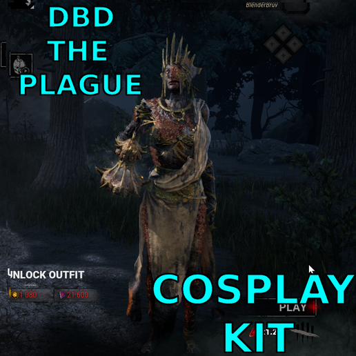 😵 Cosplay Dead By daylight DBD The Plague Dark Devotee Cosmetic, Outfit ...