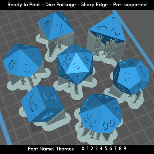 🎲 Dice Masters – Ready to Print - 7 Piece Set – Presupported STL Files ...