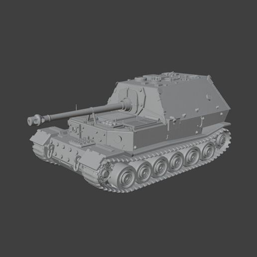 🪖 WWII German Tank Destroyer Ferdinand / Elefant - STL file for 3D ...