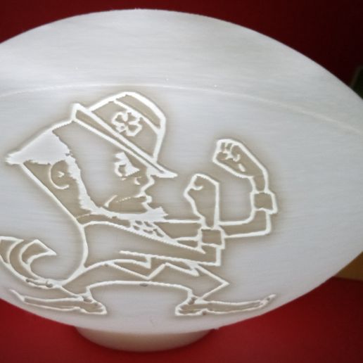 🏈 Notre Dame Fighting Irish 3D College Football Light・ STL File for 3D ...