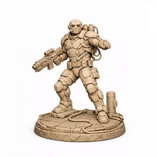 🫡 NYX Cyborg Enforcer - Sci-Fi 3D Printable Figure | Printable STL ...