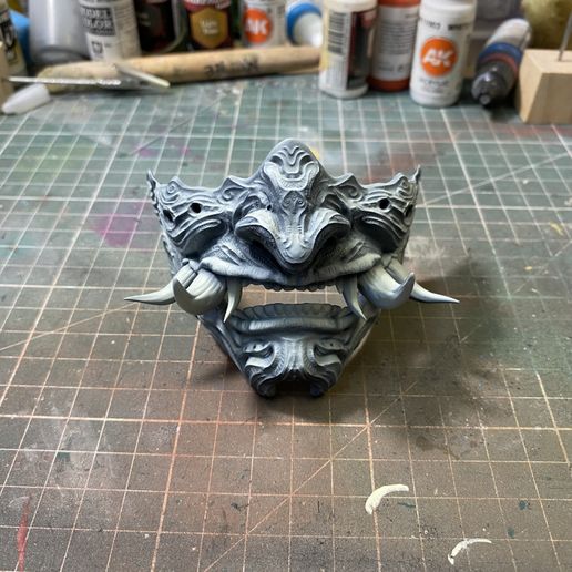 3D printing Detailed Oni Mask • made with Anycubic photon mono 4・Cults