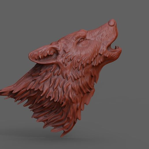 🐺 Howling wolf bas relief・ STL File for 3D printing and CNC machining ...