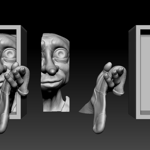 🧦 Dobby Sock Book Nook STL – Harry Potter Shelf Insert 3D Print Model ...