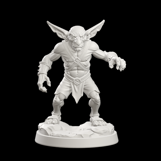 👺 Goblin Warrior On Decorated Base・ 3D File for 3D printing・Cults