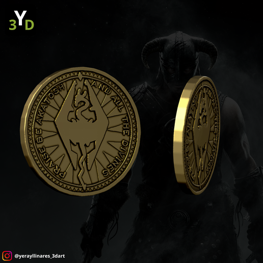 🪙 Septim Coin from Skyrim・ STL File for 3D printing・Cults