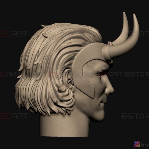 🎨 Loki Head - Tom Hiddleston - Loki TV series 2021 - High Quality 3D ...