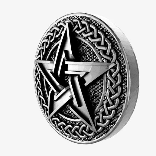🔑 Pentagram pendant・ STL File for 3D printing and CNC machining - Laser ...