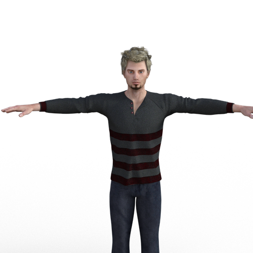 ♂️ Realistic male human rigged model・ STL File for ・Cults