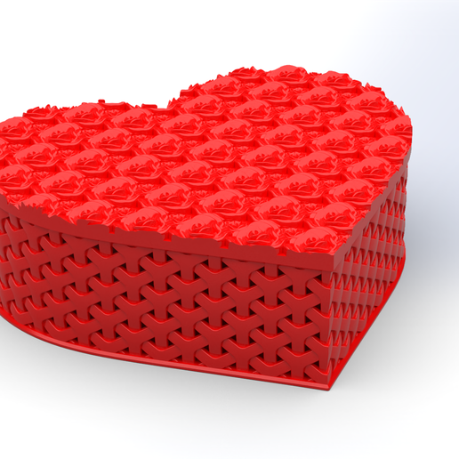 📦 Heart-Shaped Storage Box – 3D Printable with Two Lids (Rose & LOVE ...