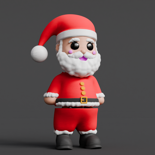 🎅 Flexi Santa Claus articulated Keychain・ STL File for 3D printing・Cults