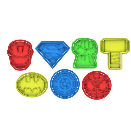 🦸‍♂️ super heroes cutter set・ STL File for 3D printing・Cults