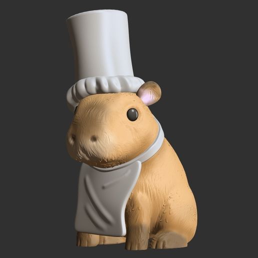 STL file CAPYBARA CAPYBARA CAPYBARA RONSOCO CHEFF 🎃 ・3D print model to ...