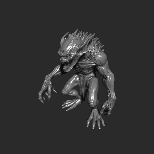 👹 Feral Horror: 28-32mm Scale Fantasy Monster・ STL File for 3D printing ...