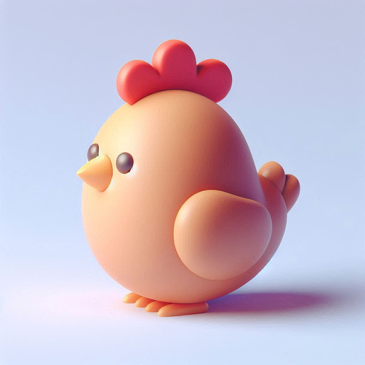 🐔 Chicken Mini Cute・ STL File for 3D printing・Cults
