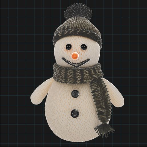 ☃️ 3D knitted Snowman Character Model – Winter Decor・ 3D File for 3D ...