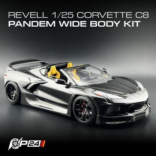 🚗 Revell 1/25 Corvette C8 Pandem Wide Body Kit・ STL File for 3D ...