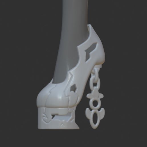 OBJ file Monster High Haunted Rochelle Goyle Shoes 👹 ・Design to ...