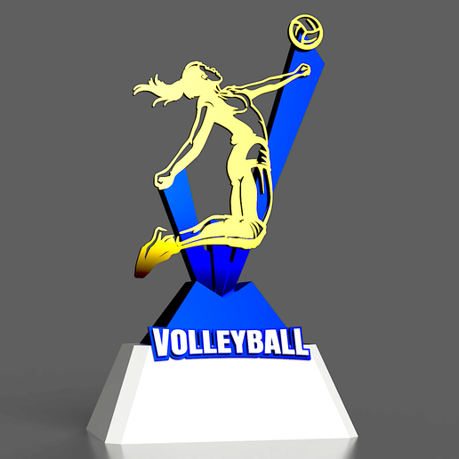 🏐 VOLLEYBALL TROPHY / VOLLEYBALL TROPHY・ STL File for 3D printing・Cults