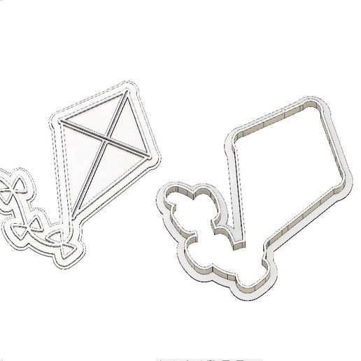 STL file glider kites cookie cutter / Clay Cutter and stamp 🍪 ・Model to ...