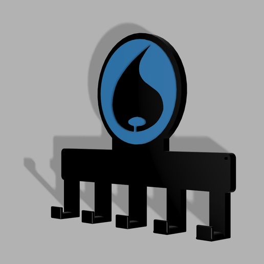 🚰 Water Energy Key Holder || Energia Agua Key Holder・ STL File for 3D ...