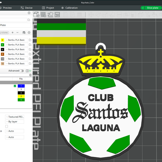 🗝️ Liga MX Santos Laguna keychain badge color printable・ 3D File for 3D ...