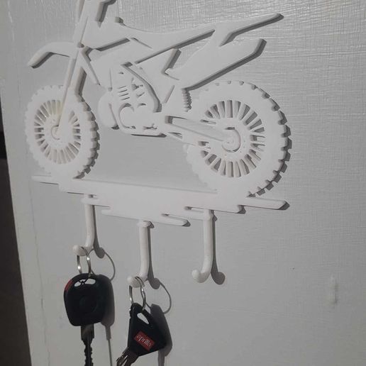 Moto Cross key holder・Free STL File for 3D printing・Cults