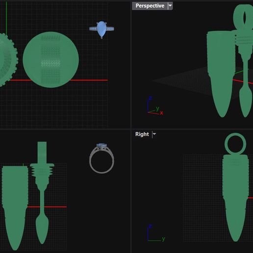 🥄 Snuff Bullet Spoon Gold 3d printable jewelry・ STL File for ・Cults