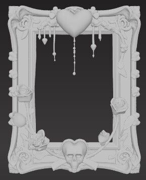 ️‍🔥 Gothic Love Picture Frame (STL Format)・ STL File for 3D printing・Cults