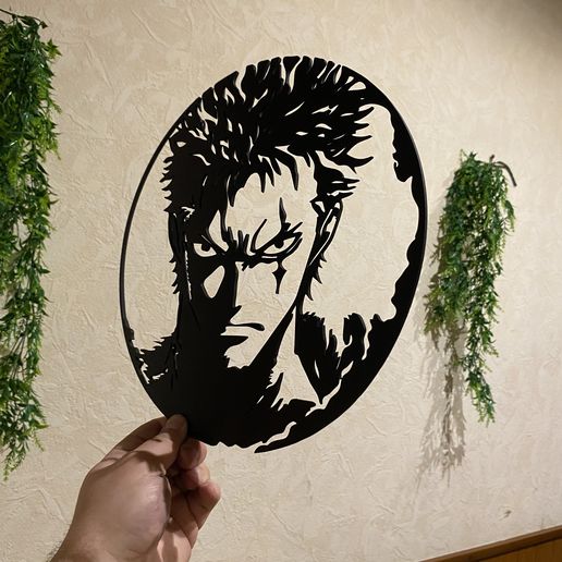 STL file Roronoa Zoro - One Piece - Silhouette 2D 👤 (DXF and SVG)・Model ...