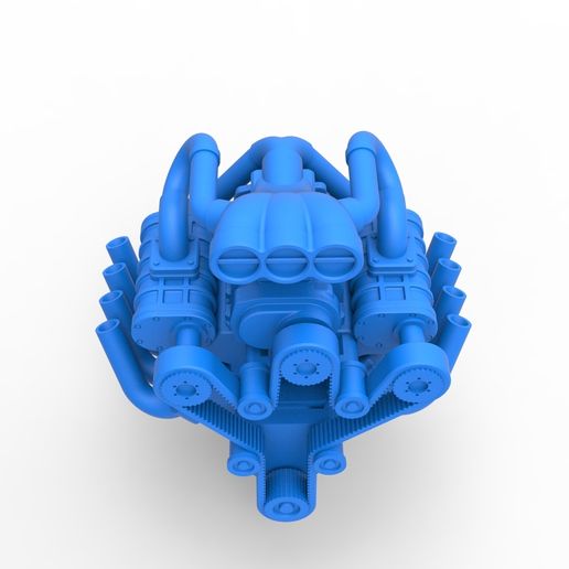 🏎️ Diecast engine V8 with triple supercharger Scale 1:25・ 3D File for ...