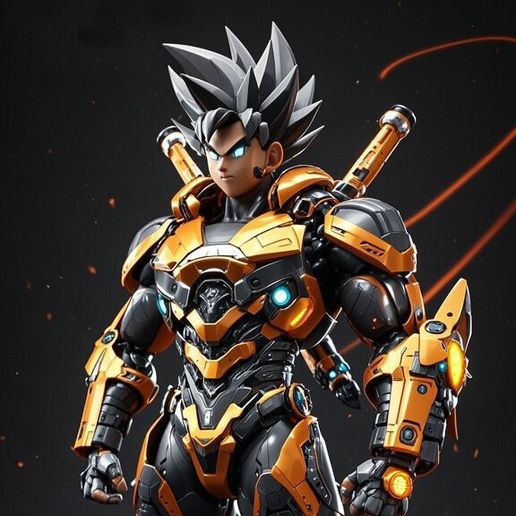 🐉 Dragon Ball Super Saiyan Mecha X-ULTRA-Goku Cyber Armor・Free 3MF File ...