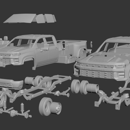 🚙 Chevrolet Silverado Dually 3500 2022・ 3D File for ・Cults