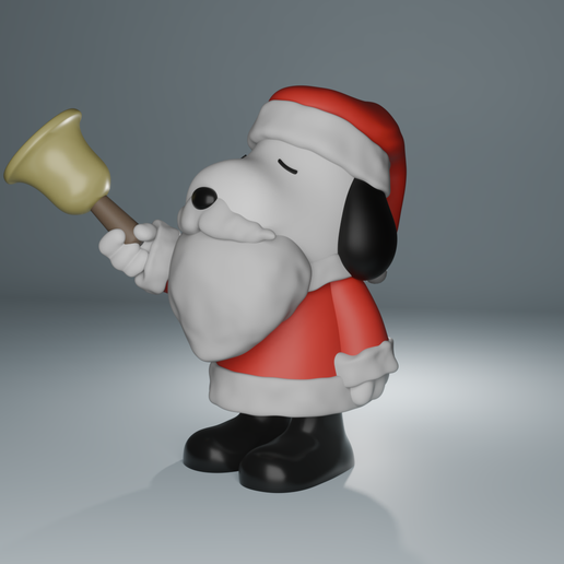 STL file Snoopy Santa Claus 🎅 ・3D printable design to download・Cults