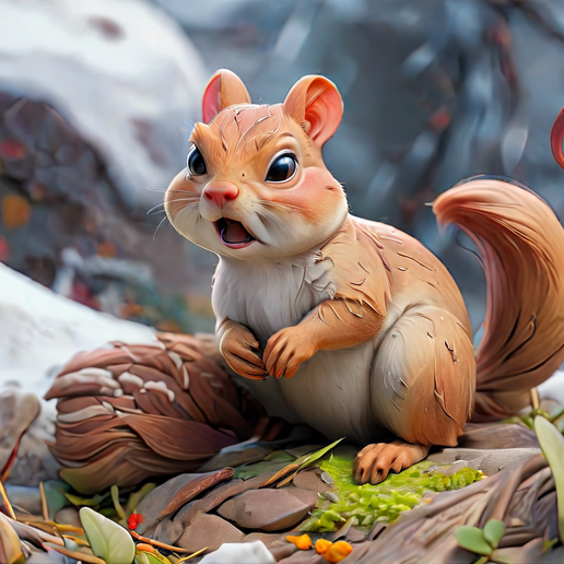 🐉 Ani arctic ground squirrel・ STL File for CNC machining - Laser ...