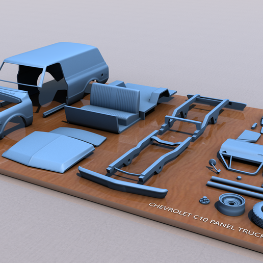 🚙 CHEVROLET C10 PANEL TRUCK 1968・ 3D File for ・Cults