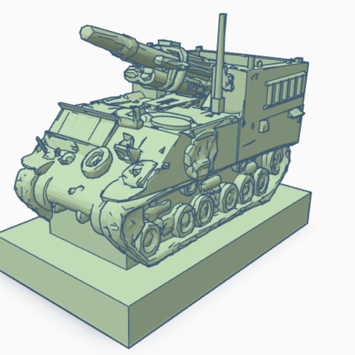 🔫 6mm M50 155mm Sherman Self-Propelled Gun・ STL File for 3D printing・Cults