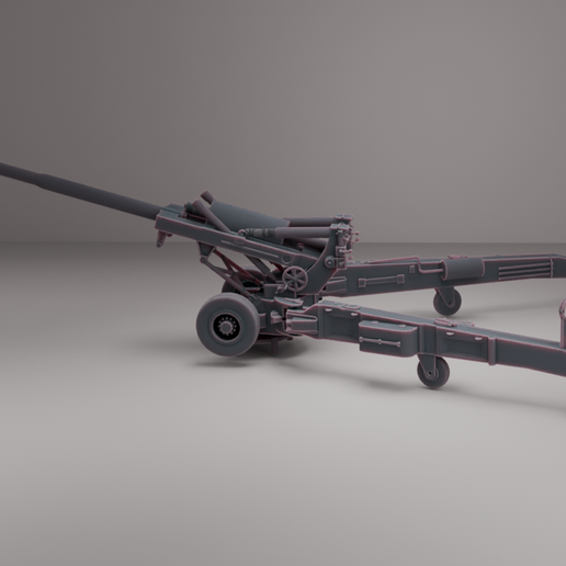 🇺🇸 M198 howitzer, USA artillery piece, 1/72・ STL File for 3D printing・Cults