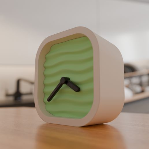 🕰️ Minimalist wavy Clock – Elegant Analog 3D Printable Design・ STL File ...