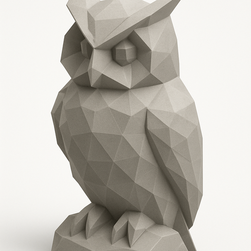 🦉 Low Poly Owl 3D Model – STL File for 3D Printing・ STL File for 3D ...