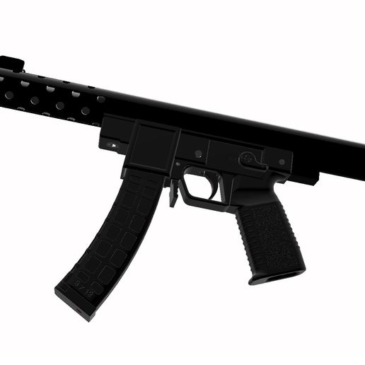 🦸 Hybrid Round Tube SMG MK2・Free 3D File for 3D printing・Cults