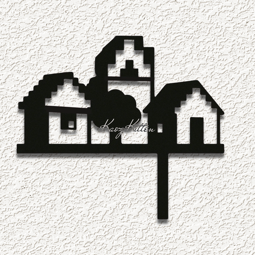 🎨 MINECRAFT VILLAGE WALL ART HOME DECOR・ STL File for 3D printing・Cults