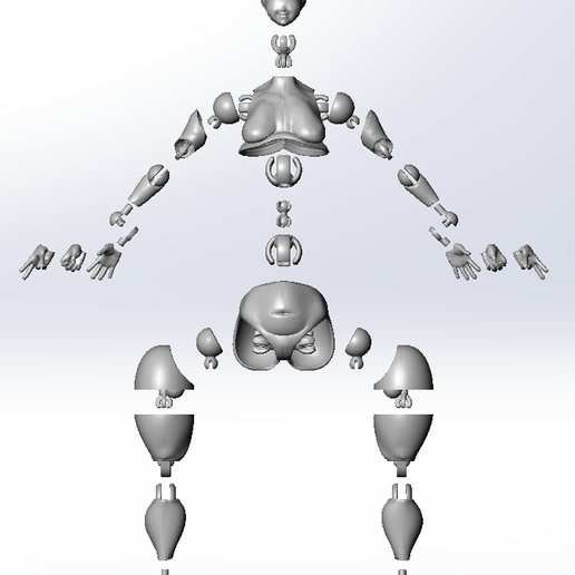 👧 PM-MFR 01 - 1/12 Articulated Fat Girl Figure・ STL File for 3D ...